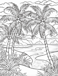 Color Craftables | Coloring Pages | Seasons - Summer - Palm Trees