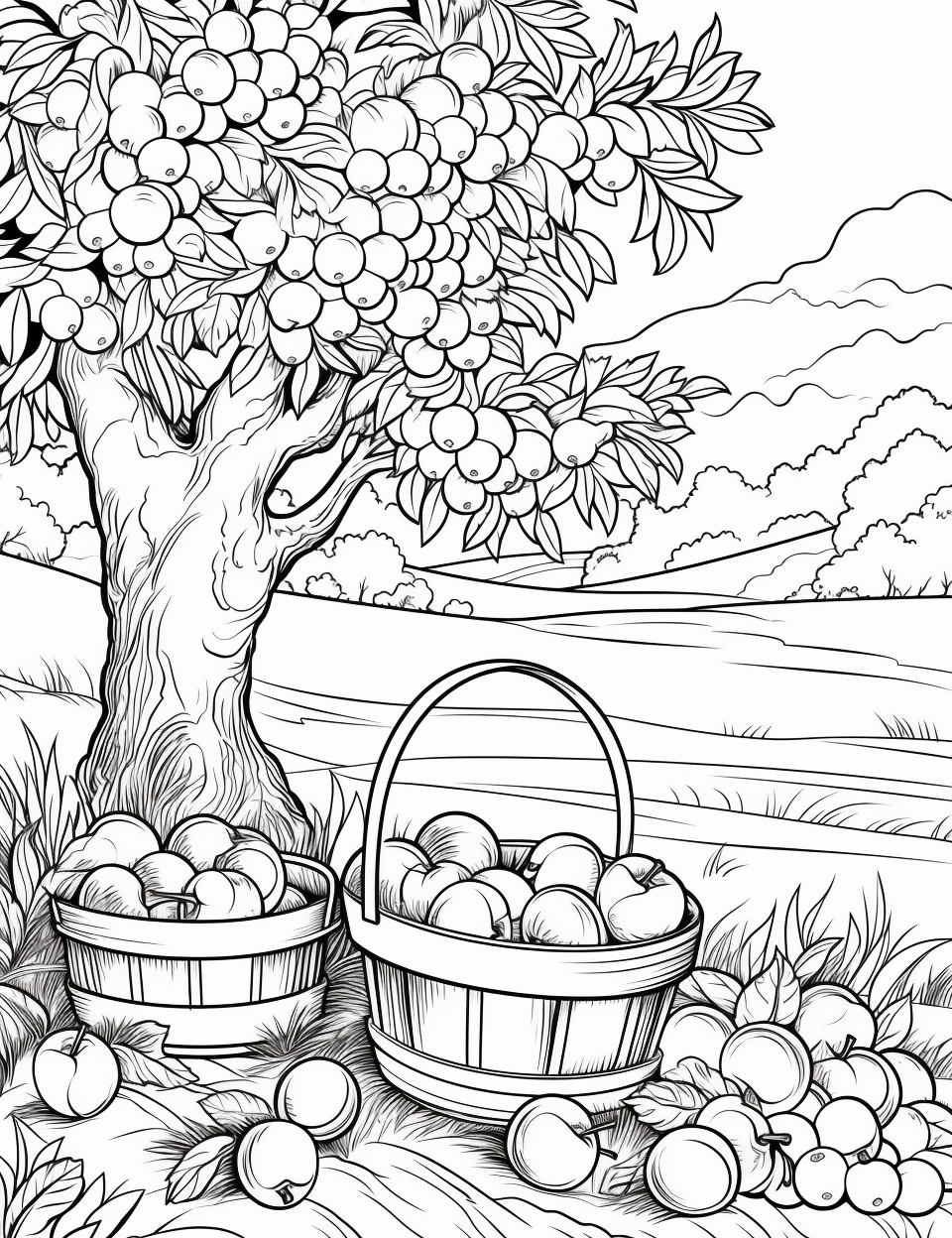 Color Craftables | Coloring Pages | Seasons - Fall - Apple Picking