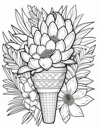 Color Craftables | Coloring Pages | Seasons - Summer - Ice Cream Cone