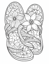 Color Craftables | Coloring Pages | Seasons - Summer - Flip Flops
