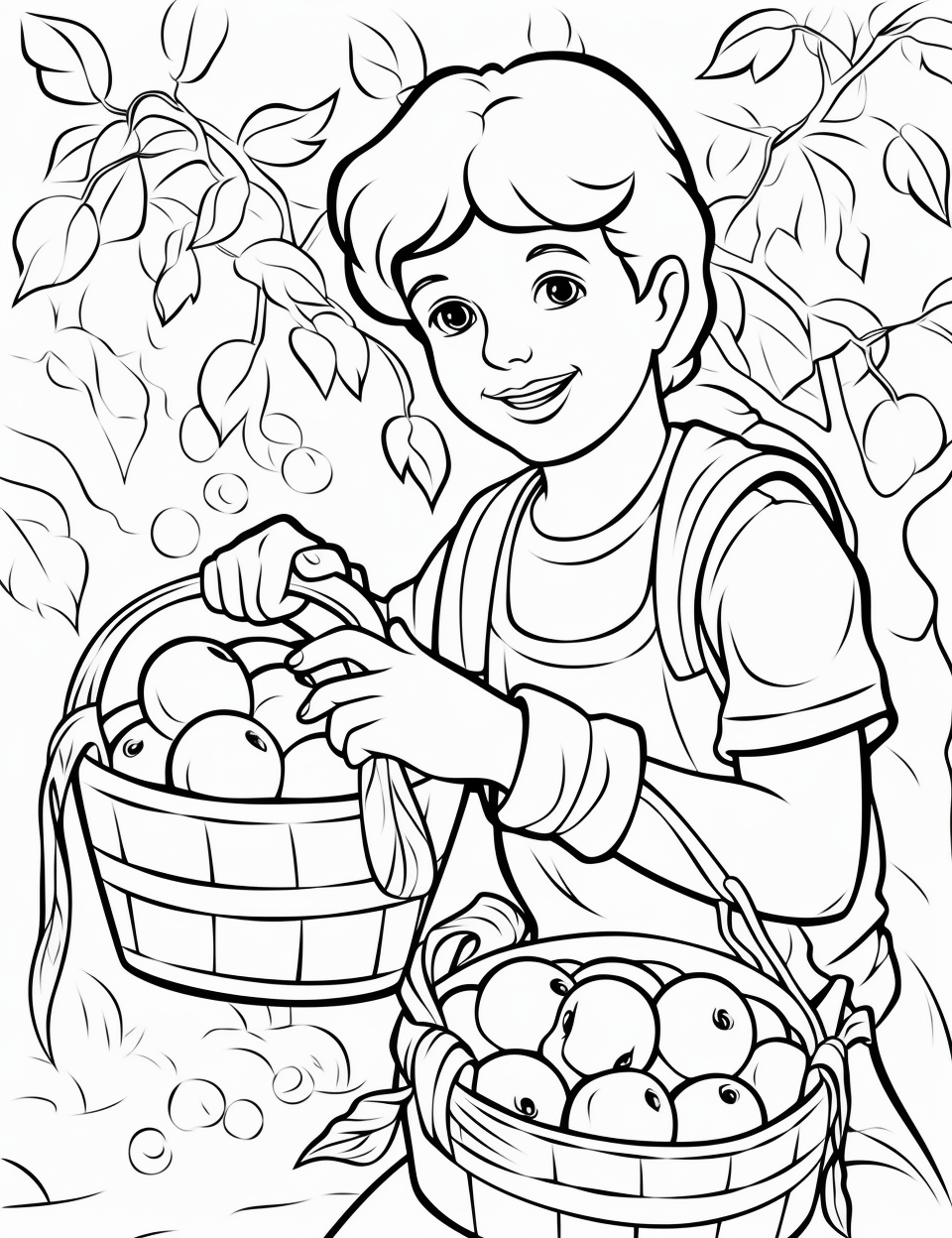 Color Craftables | Coloring Pages | Seasons - Fall - Apple Picking