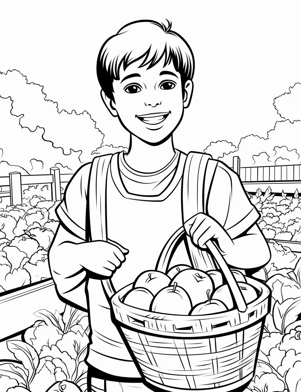 Color Craftables | Coloring Pages | Seasons - Fall - Apple Picking