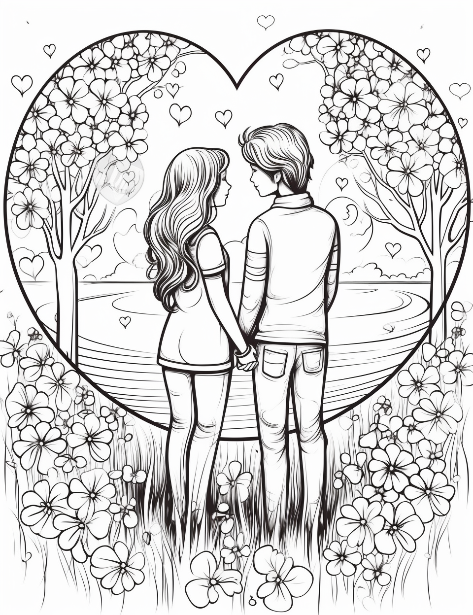 Color Craftables | Coloring Pages | Romantic & Love - Whimsical Love
