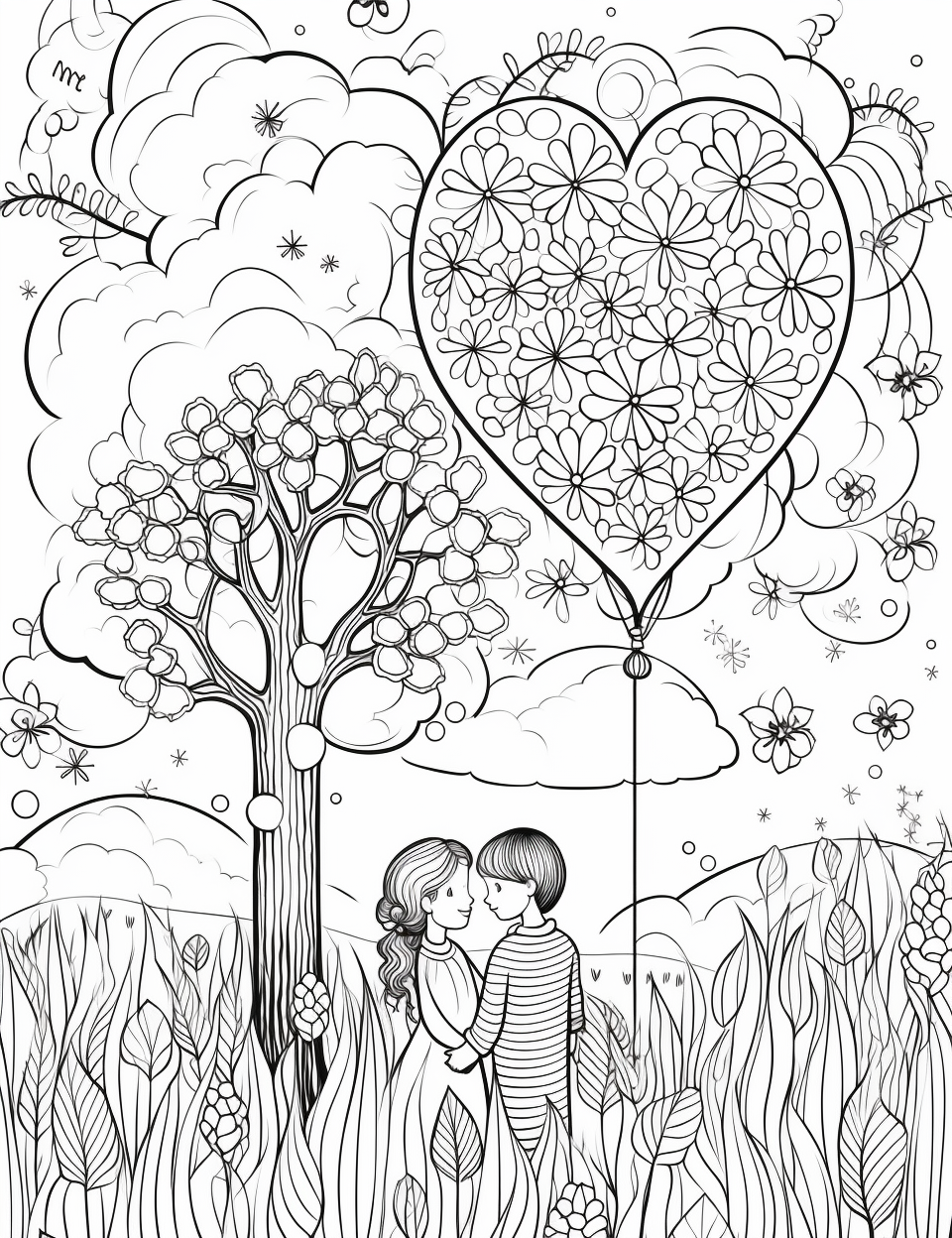 Color Craftables | Coloring Pages | Romantic & Love - Whimsical Love