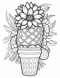 Color Craftables | Coloring Pages | Seasons - Summer - Ice Cream Cone