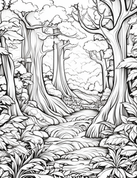 Color Craftables | Coloring Pages | Nature - Forests - Boreal Forest