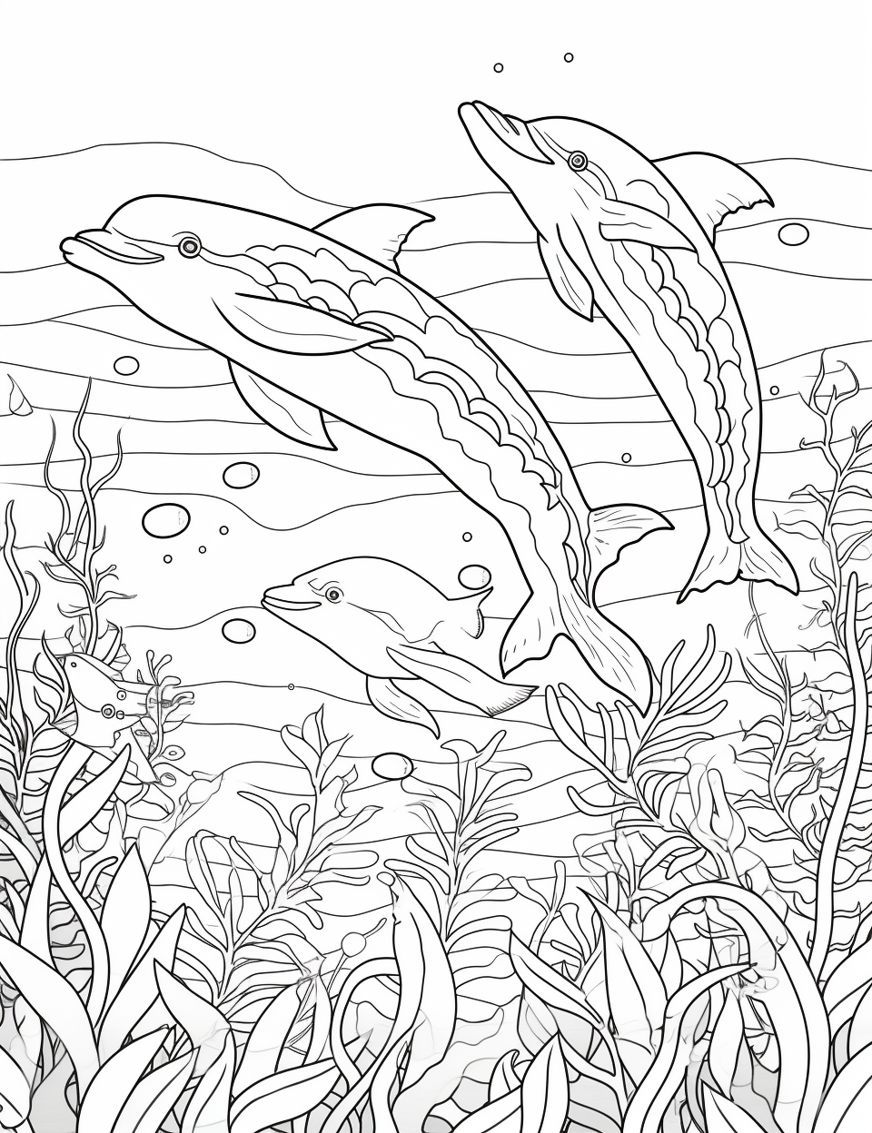 Color Craftables | Coloring Pages | Animal - Aquatic - Dolphins
