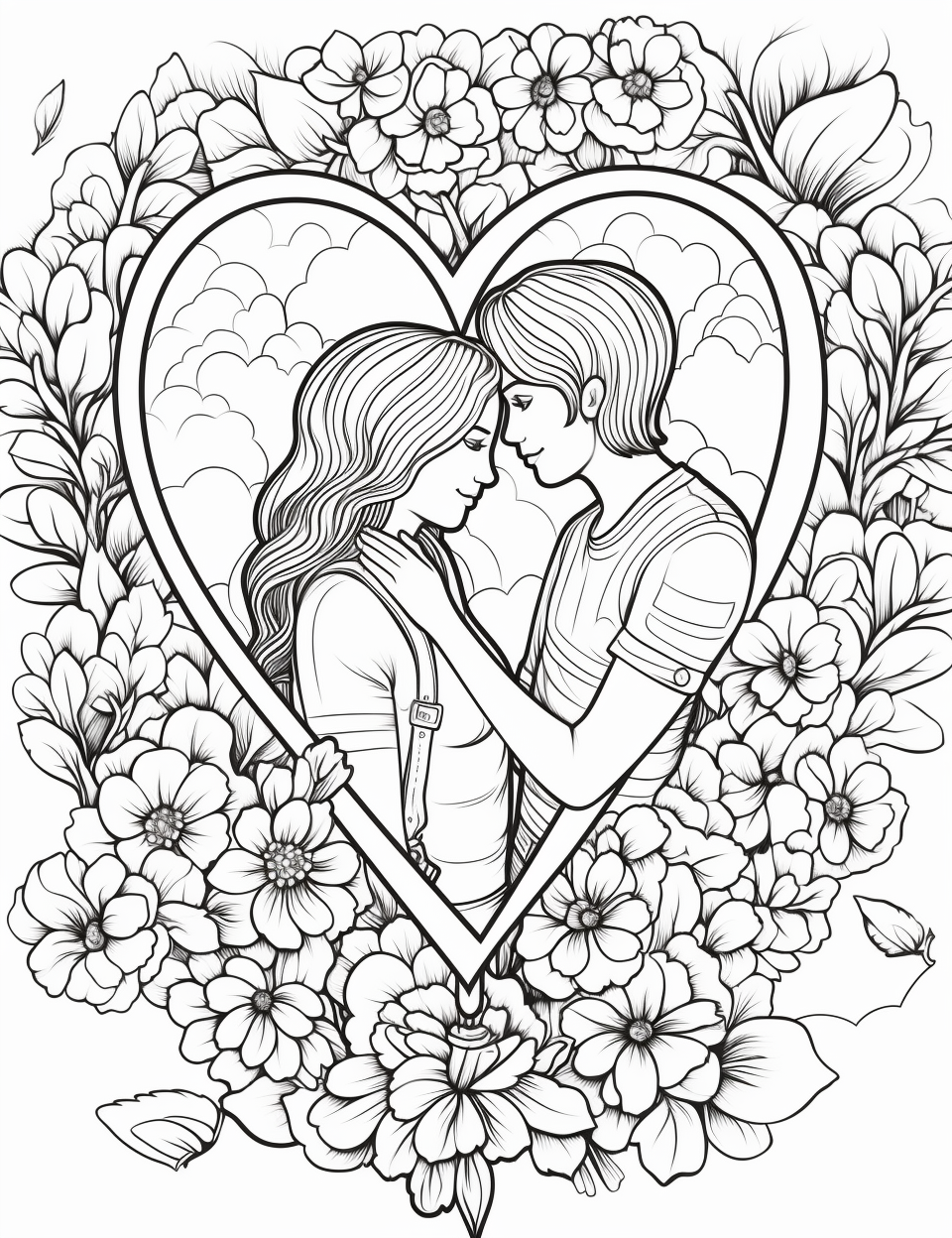 Color Craftables | Coloring Pages | Romantic & Love - Whimsical Love