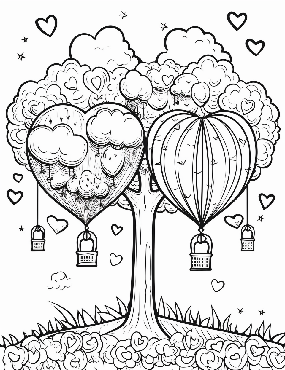 Color Craftables | Coloring Pages | Romantic & Love - Whimsical Love