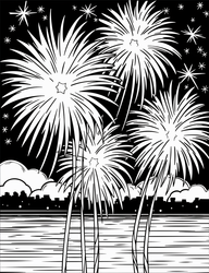 Color Craftables | Coloring Pages | Holiday - 4th of July - Fireworks