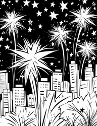 Color Craftables | Coloring Pages | Holiday - 4th of July - Fireworks