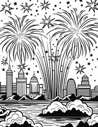 Color Craftables | Coloring Pages | Holiday - 4th of July - Fireworks