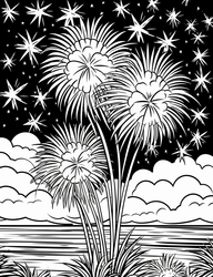 Color Craftables | Coloring Pages | Holiday - 4th of July - Fireworks