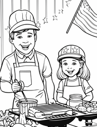 Color Craftables | Coloring Pages | Holiday - 4th of July - BBQ Picnic