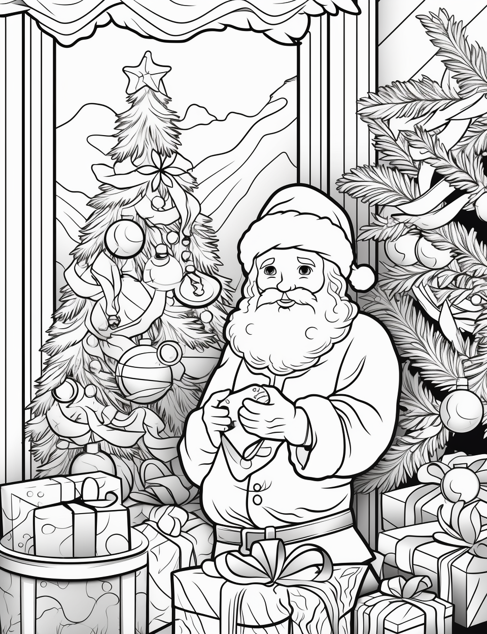 Color Craftables | Coloring Pages | Holiday - Christmas - Santa Claus