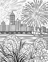 Color Craftables | Coloring Pages | Holiday - 4th of July - Fireworks