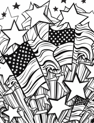 Color Craftables | Coloring Pages | Holiday - 4th of July - American Flag