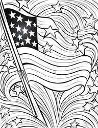 Color Craftables | Coloring Pages | Holiday - 4th of July - American Flag