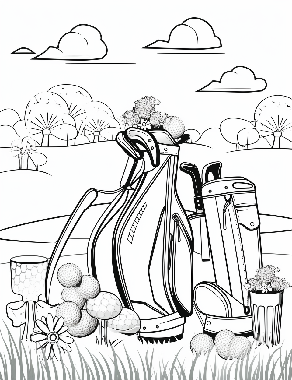 Color Craftables | Coloring Pages | Father's Day Golf Club Coloring Pages