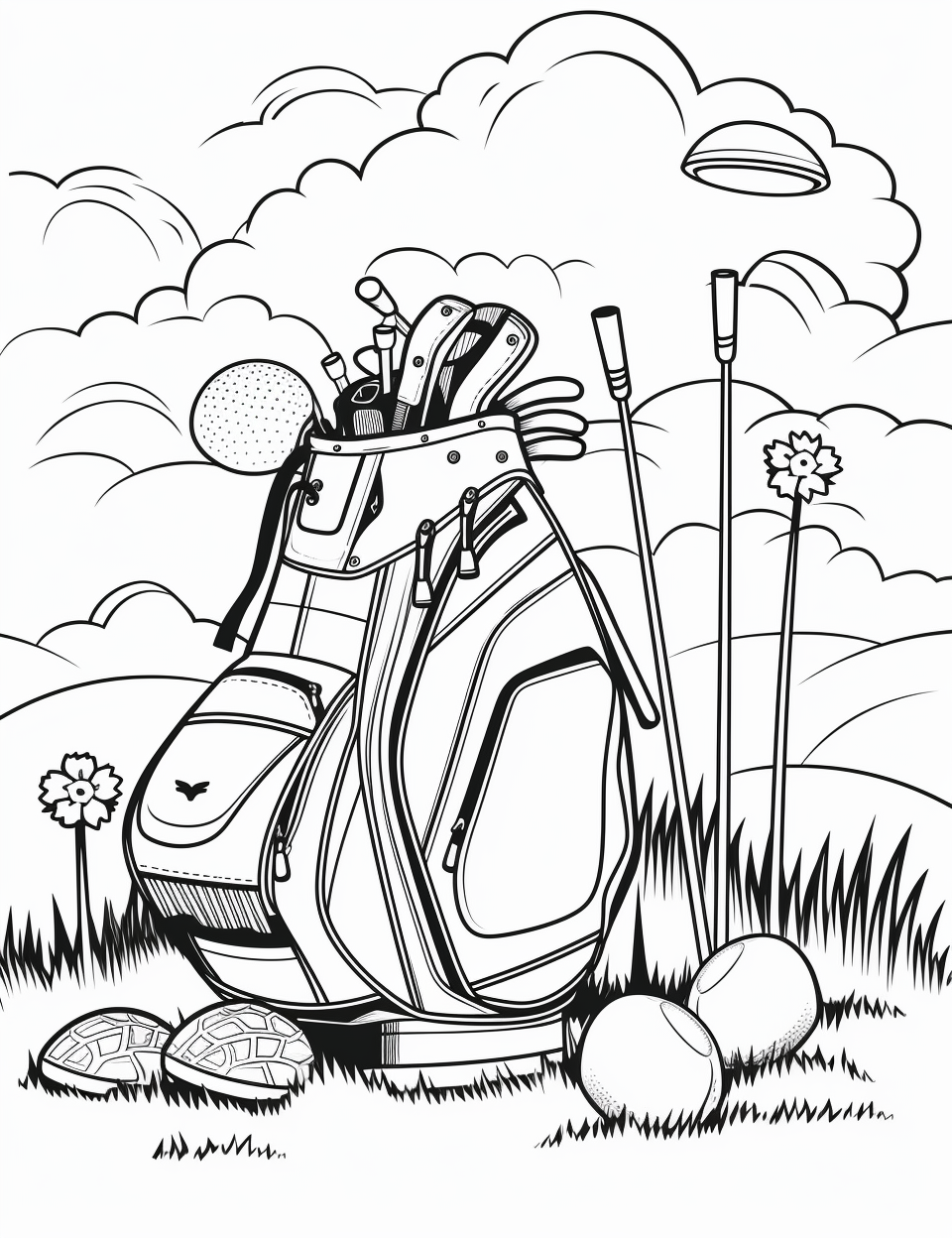 Color Craftables | Coloring Pages | Father's Day Golf Club Coloring Pages