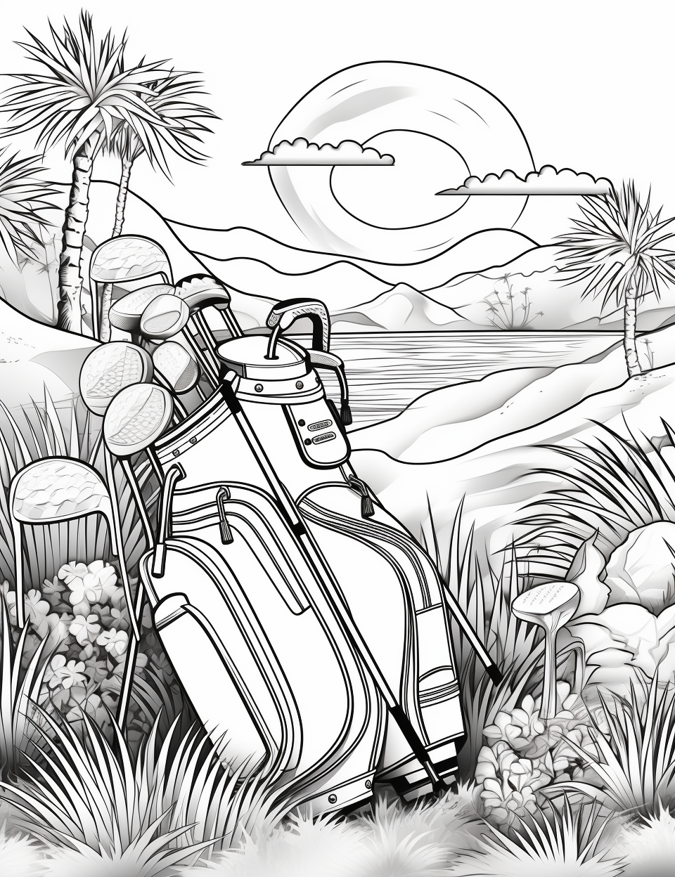 Color Craftables | Coloring Pages | Father's Day Golf Club Coloring Pages