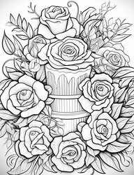 Color Craftables | Coloring Pages | Holiday - Valentine's Day - Roses