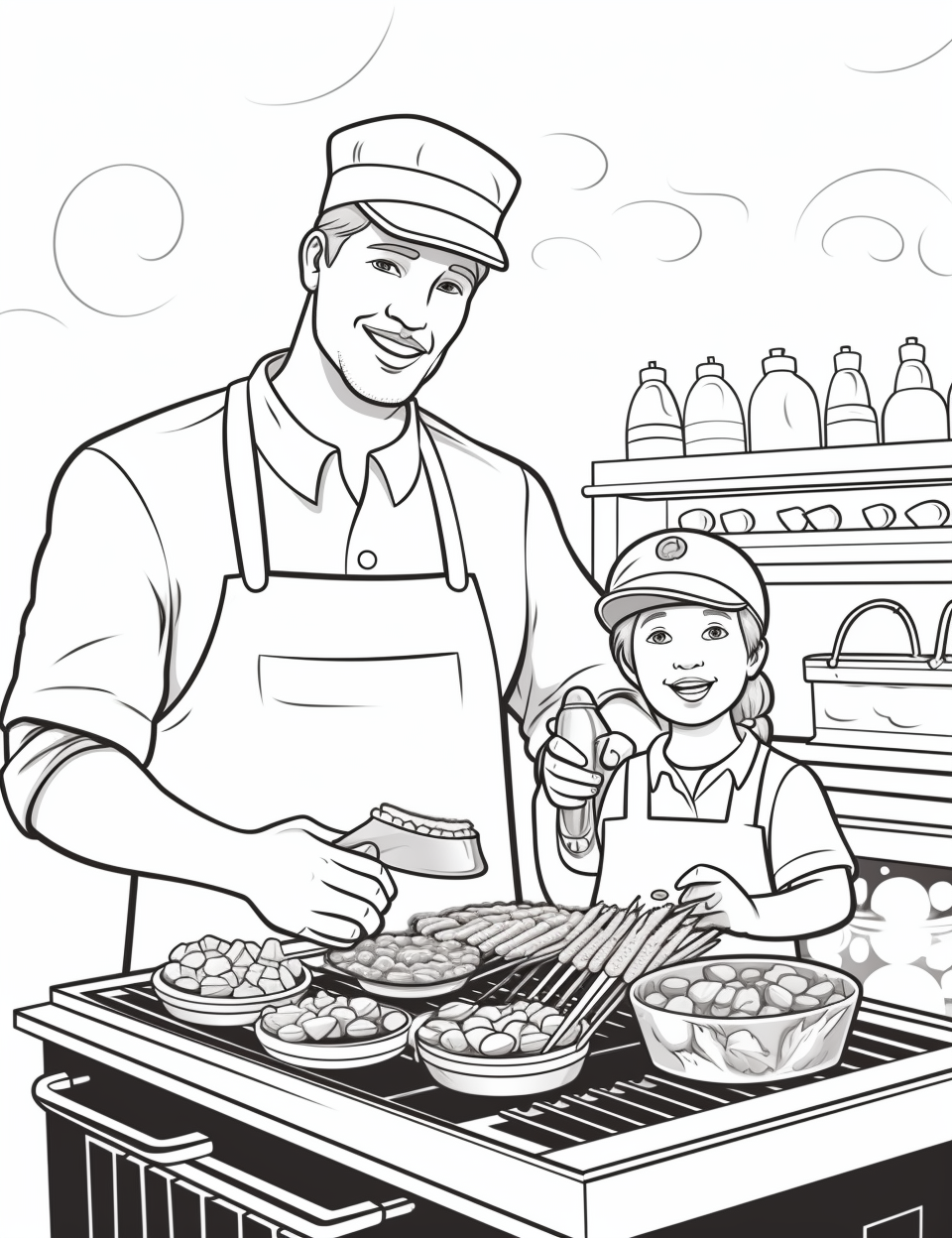 Color Craftables | Coloring Pages | Holiday - Fathers Day - Barbecue Grill