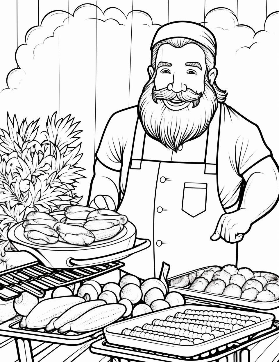 Color Craftables | Coloring Pages | Holiday - Fathers Day - Barbecue Grill