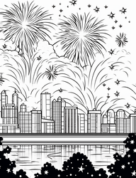 Color Craftables | Coloring Pages | Holiday - 4th of July - Fireworks