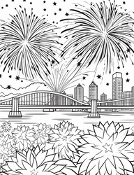 Color Craftables | Coloring Pages | Holiday - 4th of July - Fireworks