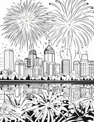 Color Craftables | Coloring Pages | Holiday - 4th of July - Fireworks