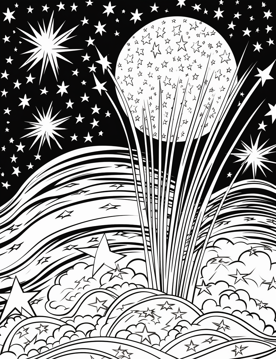 Color Craftables | Coloring Pages | 4th of July Fireworks Coloring Pages