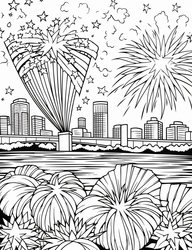 Color Craftables | Coloring Pages | Holiday - 4th of July - Fireworks