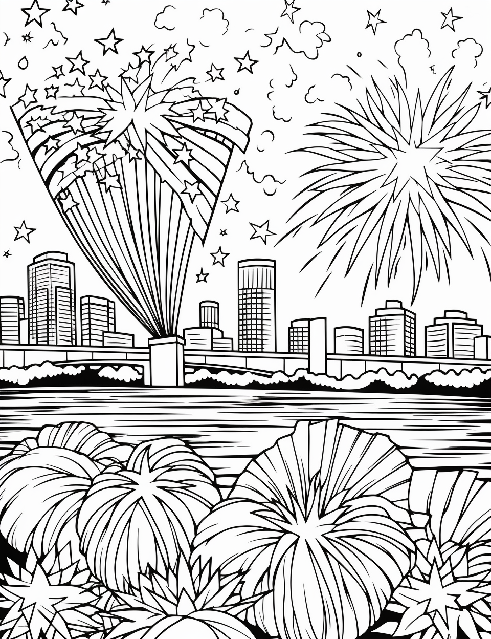Color Craftables | Coloring Pages | 4th of July Fireworks Coloring Pages
