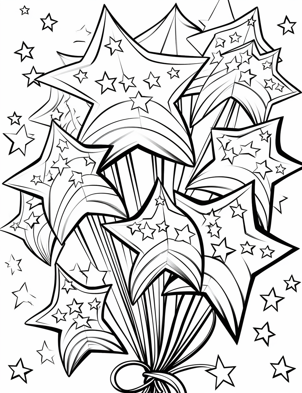 Color Craftables | Coloring Pages | Holiday - 4th of July - Stars and ...