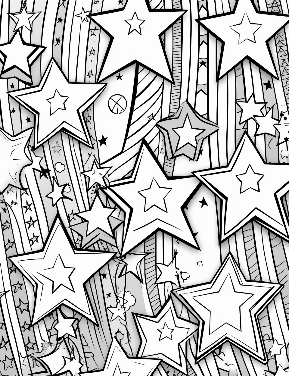 Color Craftables | Coloring Pages | Holiday - 4th of July - Stars and ...
