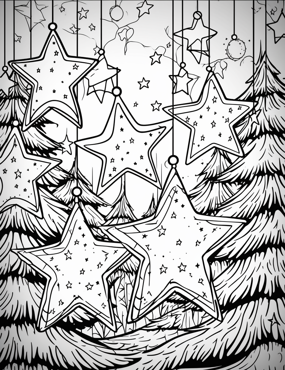 Color Craftables | Coloring Pages | Holiday - Christmas - Stars