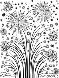 Color Craftables | Coloring Pages | Holiday - 4th of July - Fireworks