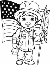 Color Craftables | Coloring Pages | Holiday - 4th of July - American Flag