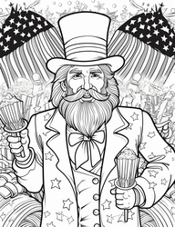 Color Craftables | Coloring Pages | Holiday - 4th of July - Uncle Sam