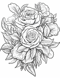 Color Craftables | Coloring Pages | Holiday - Valentine's Day - Roses