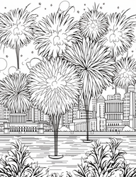 Color Craftables | Coloring Pages | Holiday - 4th of July - Fireworks