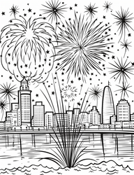 Color Craftables | Coloring Pages | Holiday - 4th of July - Fireworks