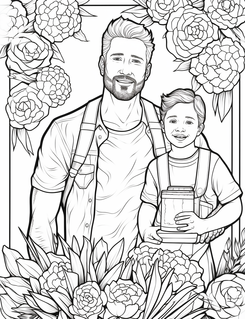 Color Craftables | Coloring Pages | Father and Child Coloring Pages