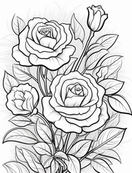Color Craftables | Coloring Pages | Holiday - Valentine's Day - Roses