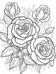 Color Craftables | Coloring Pages | Holiday - Valentine's Day - Roses