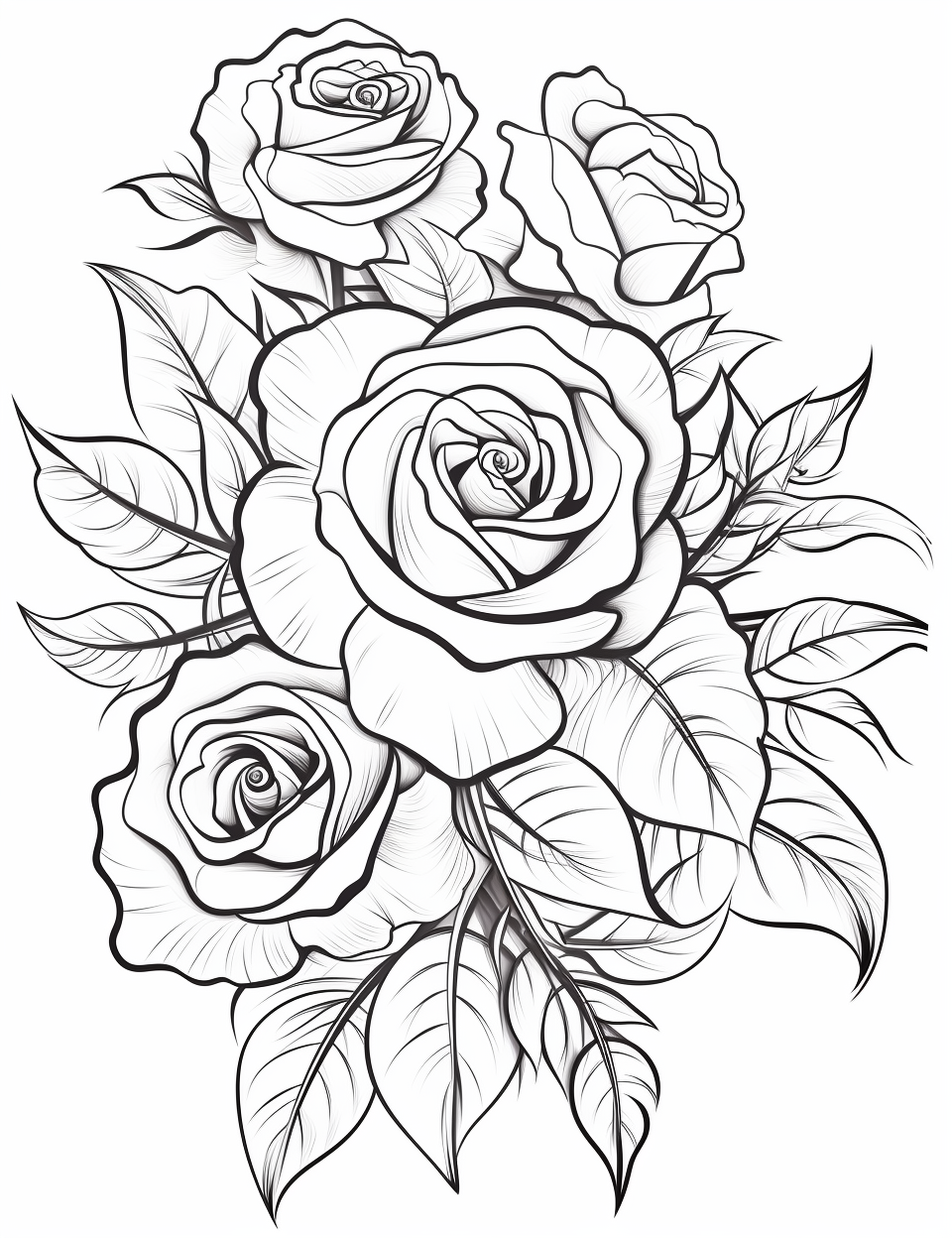 Color Craftables | Coloring Pages | Holiday - Valentine's Day - Roses