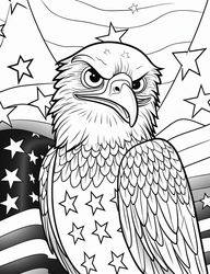 Color Craftables | Coloring Pages | Holiday - 4th of July - Bald Eagle