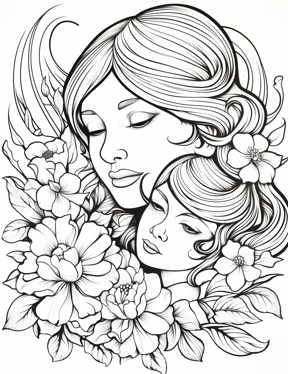 Color Craftables | Coloring Pages | Holiday - Mothers Day - Mother and ...