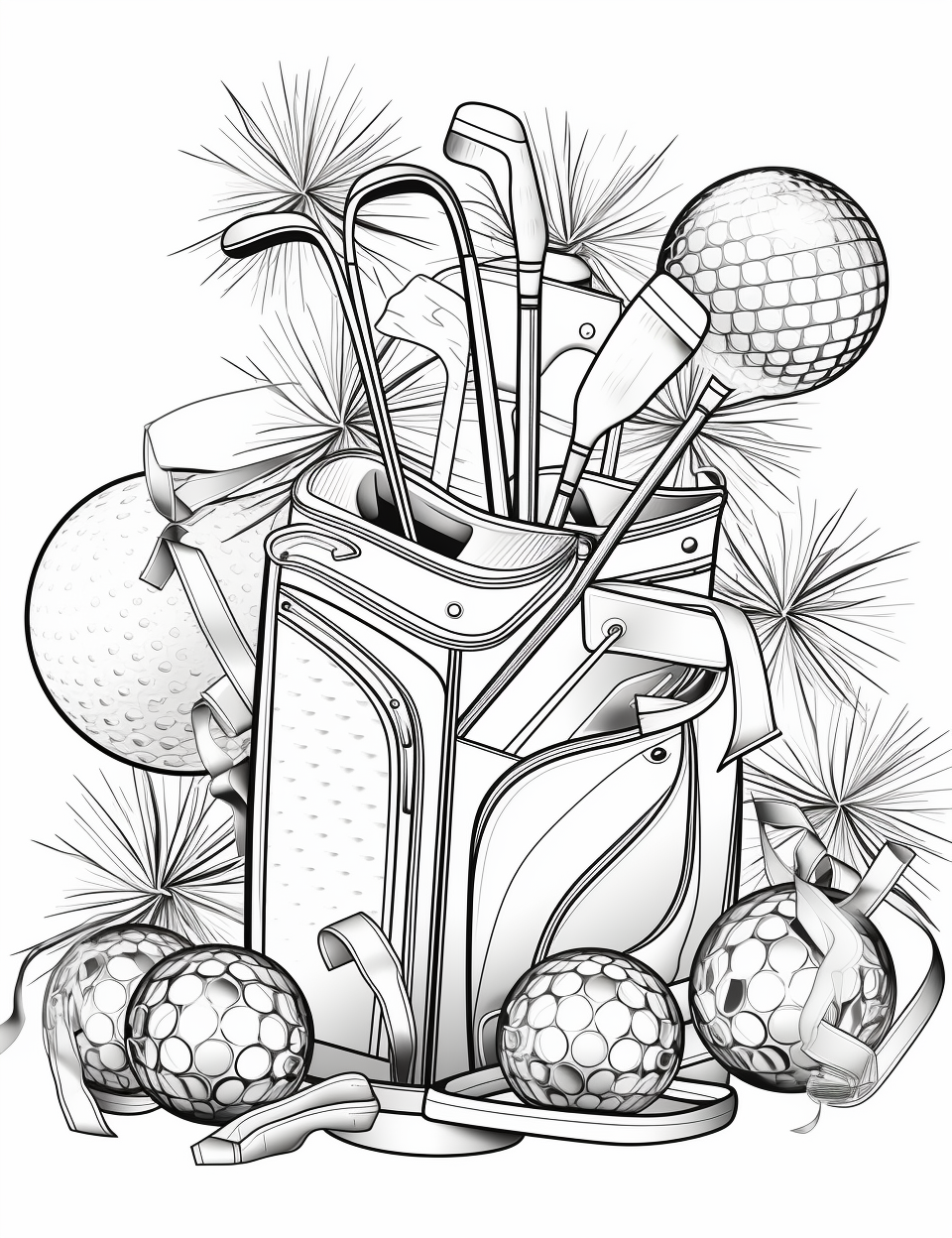 Color Craftables | Coloring Pages | Father's Day Golf Club Coloring Pages